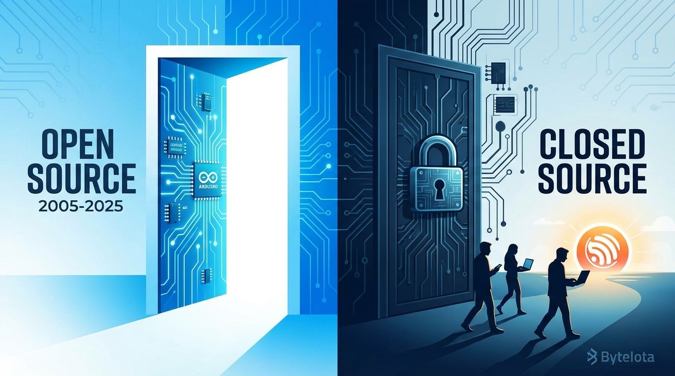 Arduino Abandons Open Source: Makers Migrate to ESP32 | byteiota