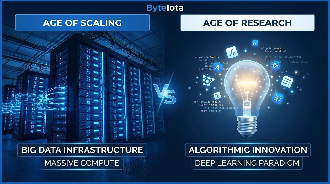 Ilya Sutskever Says Age of AI Scaling Is Over: Research Returns | byteiota