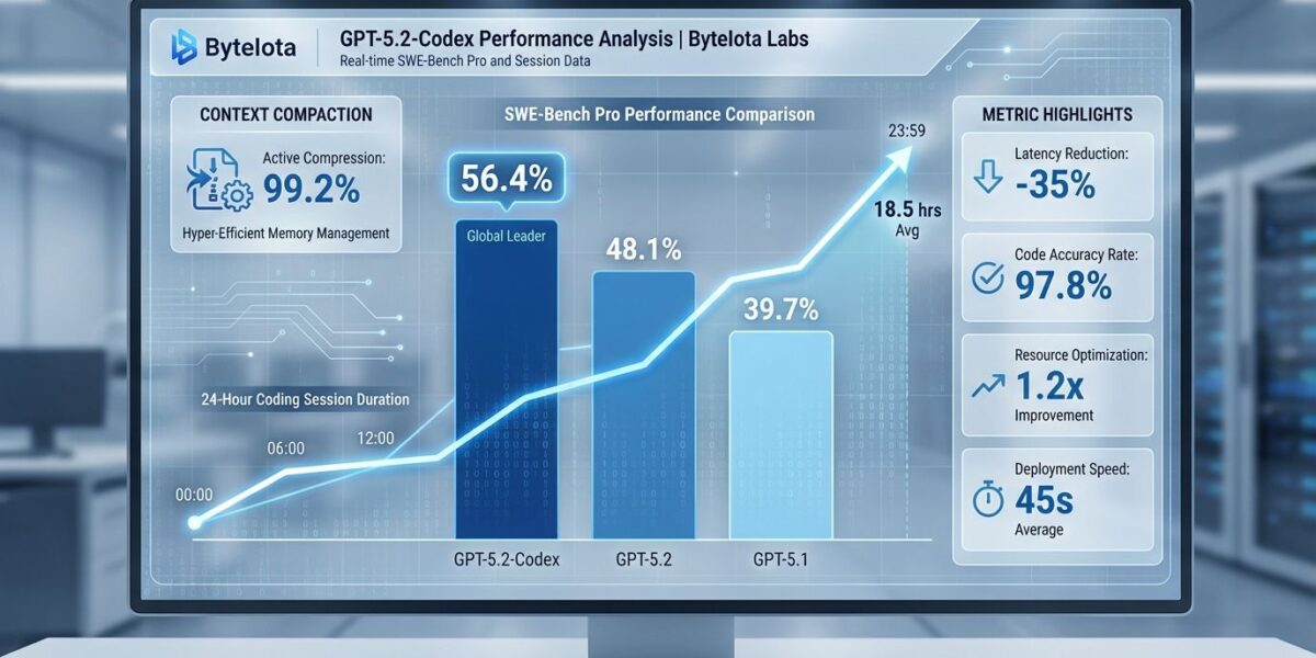 GPT-5.2-Codex: 24-Hour Coding + 56% SWE-Bench Explained | byteiota