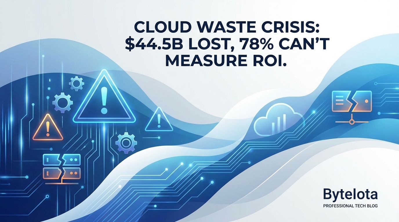 Cloud Waste Crisis: $44.5B Lost, 78% Can’t Measure ROI | byteiota