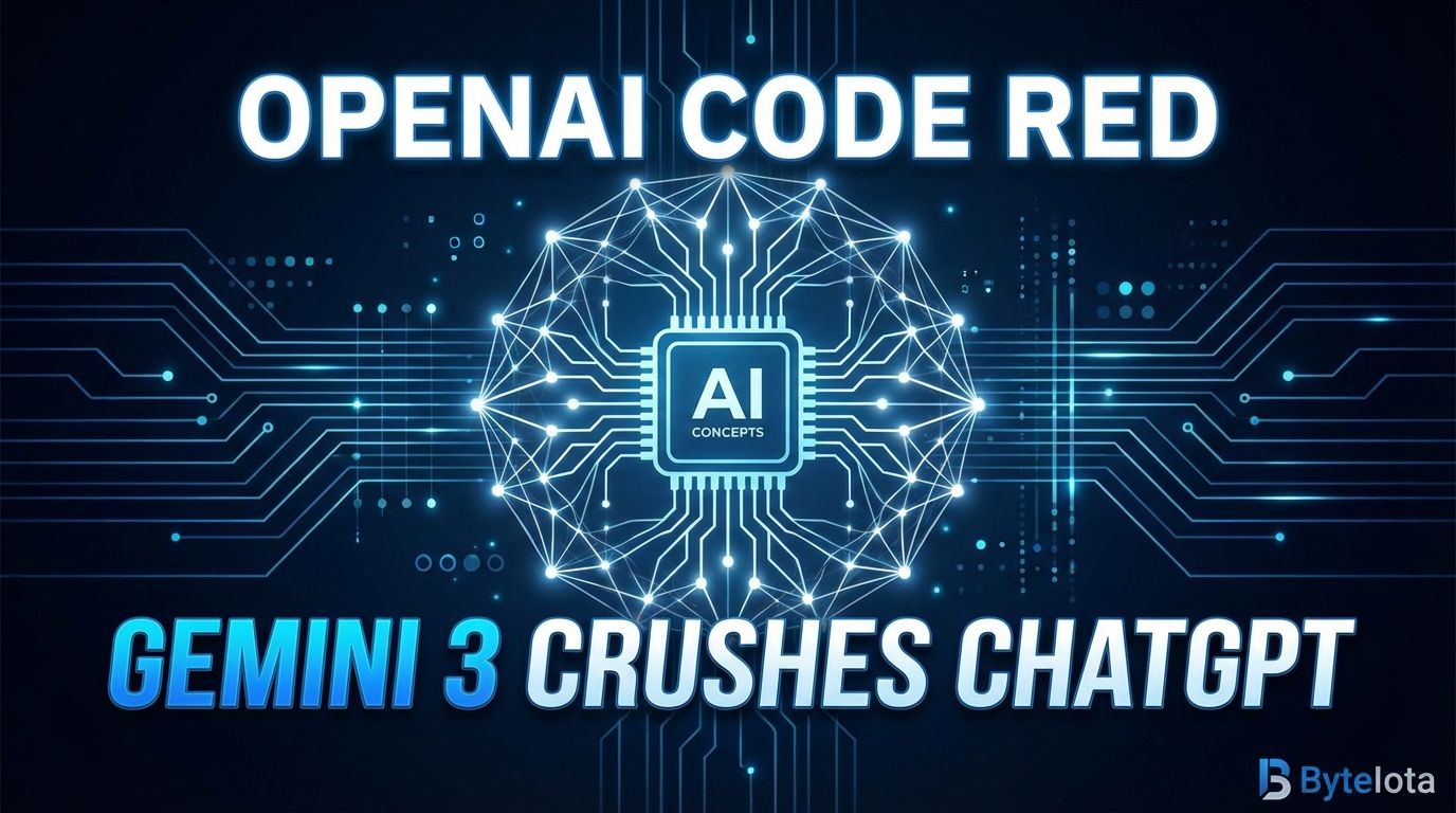 OpenAI Code Red: Gemini 3 Crushes ChatGPT | byteiota