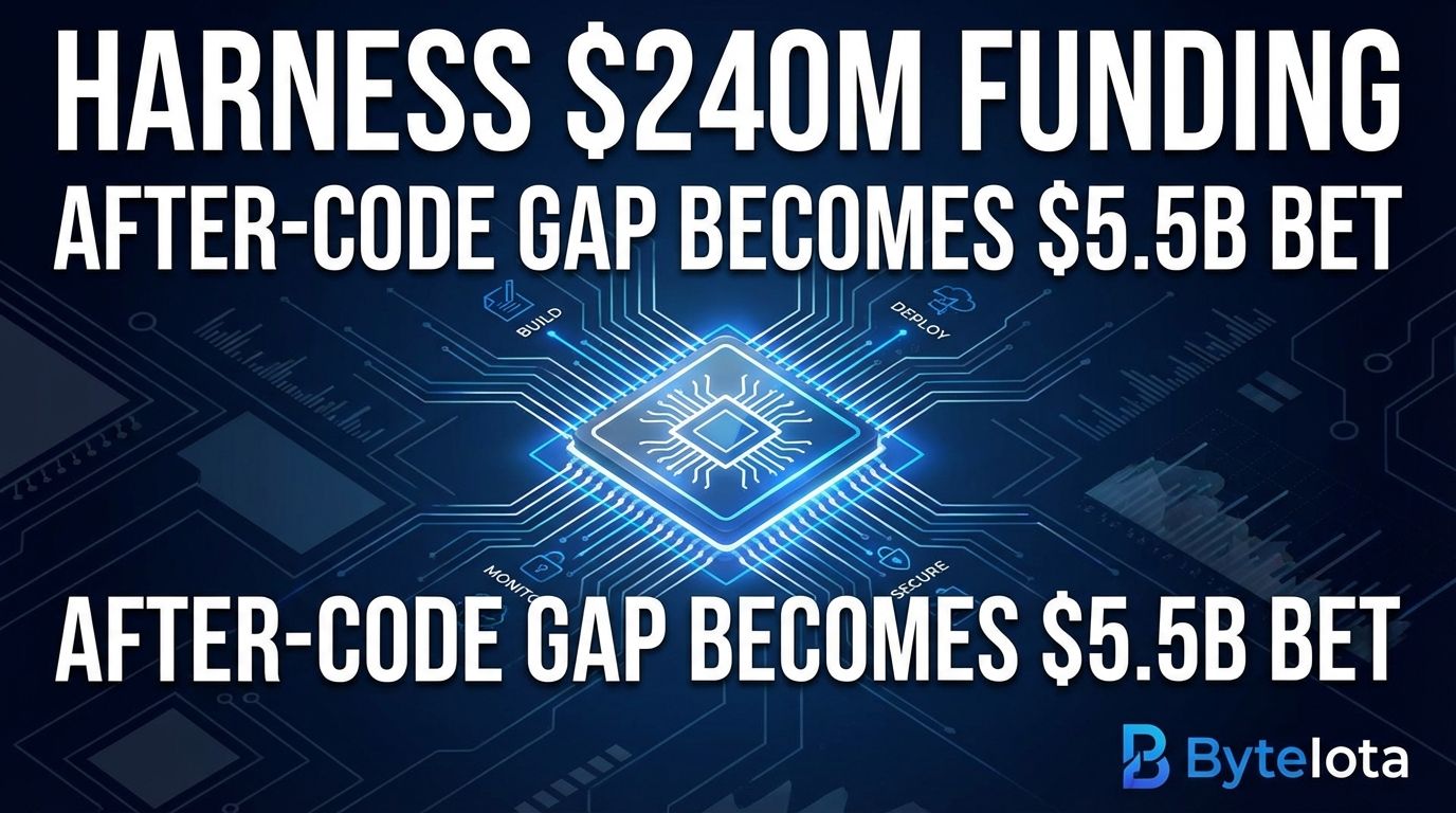 Harness $240M Funding: After-Code Gap Becomes $5.5B Bet | byteiota