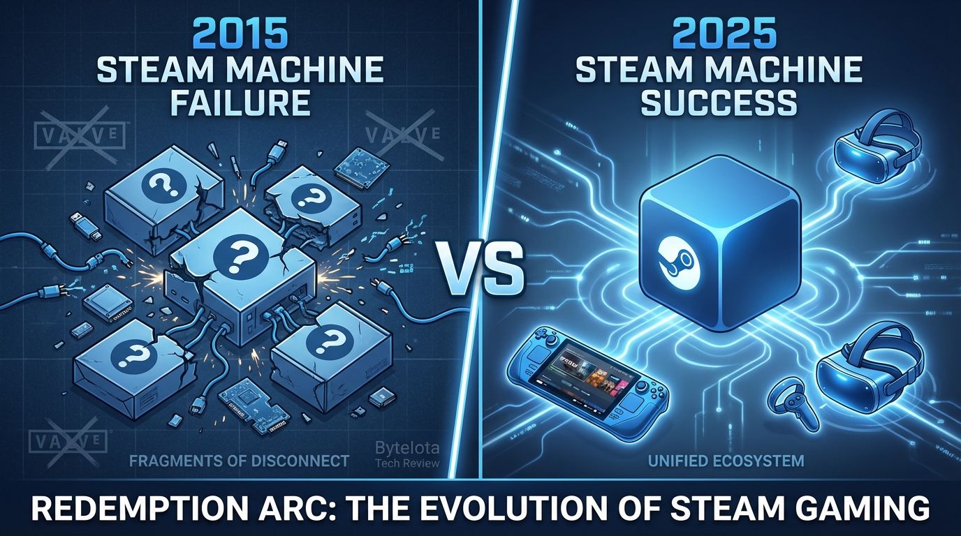 Valve Steam Machine 2025: Q1 2026 Launch, 4K 60FPS | byteiota