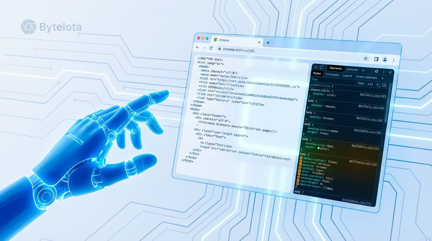 Chrome DevTools MCP: AI Agents Get Browser Control Today | byteiota