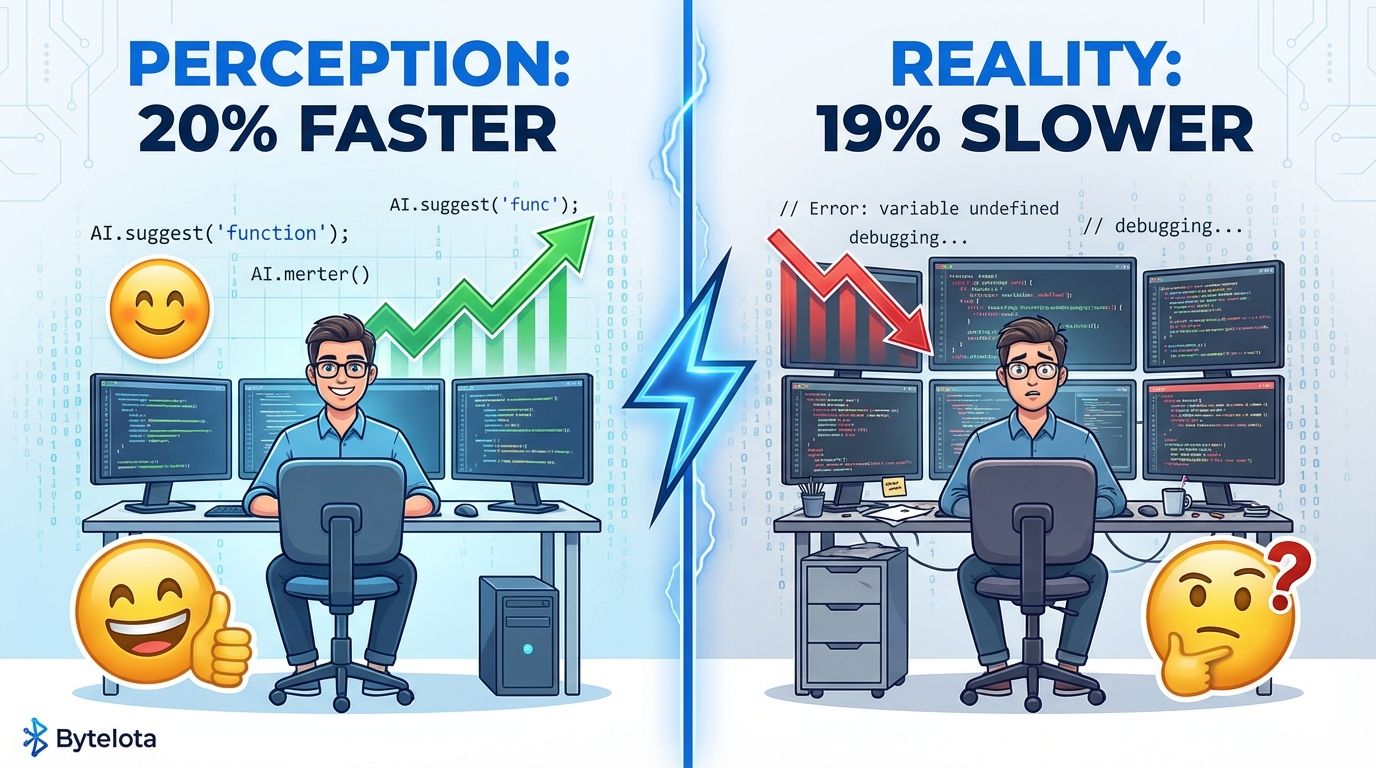 AI Coding Paradox: Devs 19% Slower Yet Believe AI Helps | byteiota