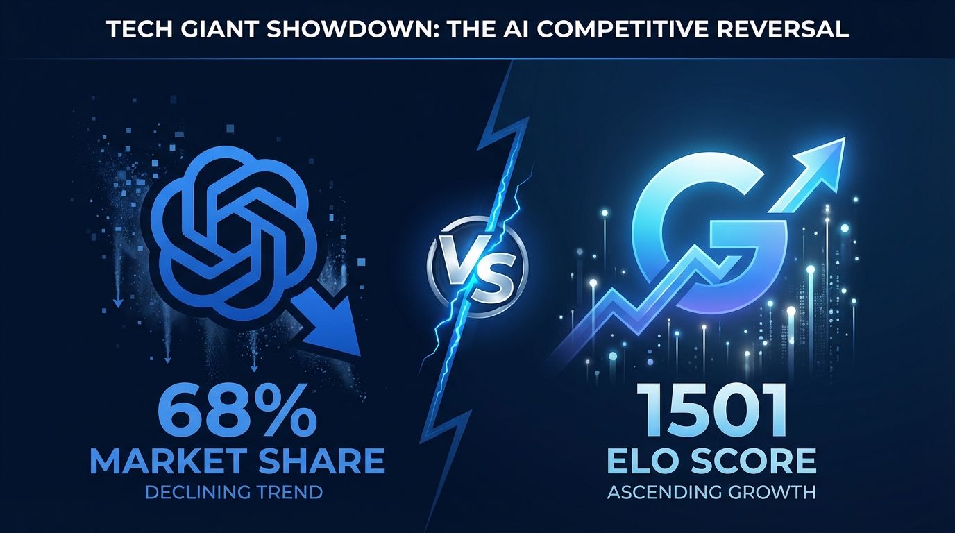 OpenAI ‘Code Red’: ChatGPT Loses to Gemini 3 (68% Share) | byteiota