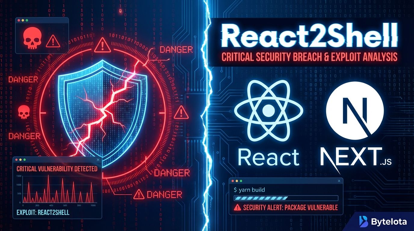 React2Shell: 90K+ Next.js Apps Hit by 10.0 CVSS RCE | byteiota
