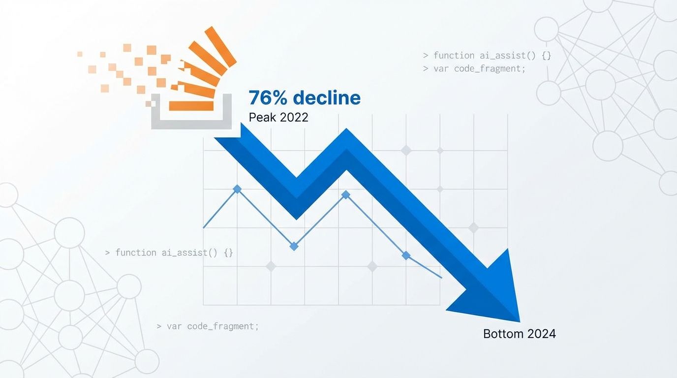 Stack Overflow Questions Collapse 76% Since ChatGPT | byteiota