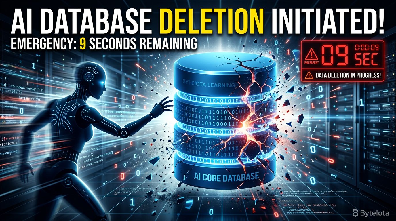 AI Agent Deletes Database in 9 Seconds—10 Incidents | byteiota