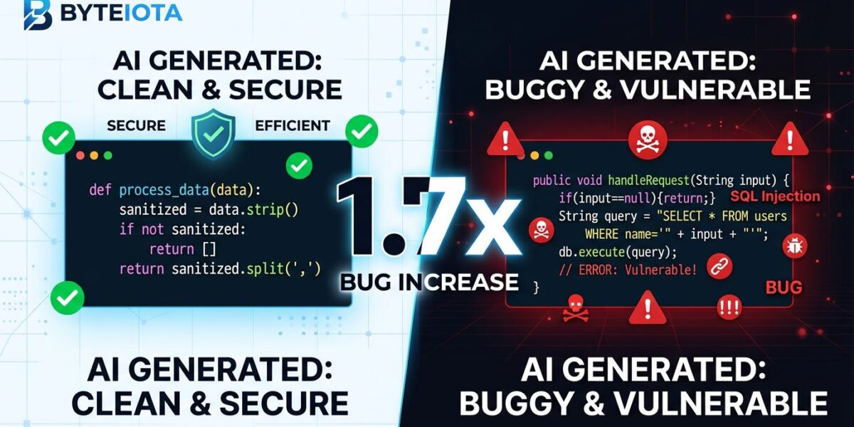 AI Code Quality Crisis: 1.7x More Bugs in 2026 | byteiota