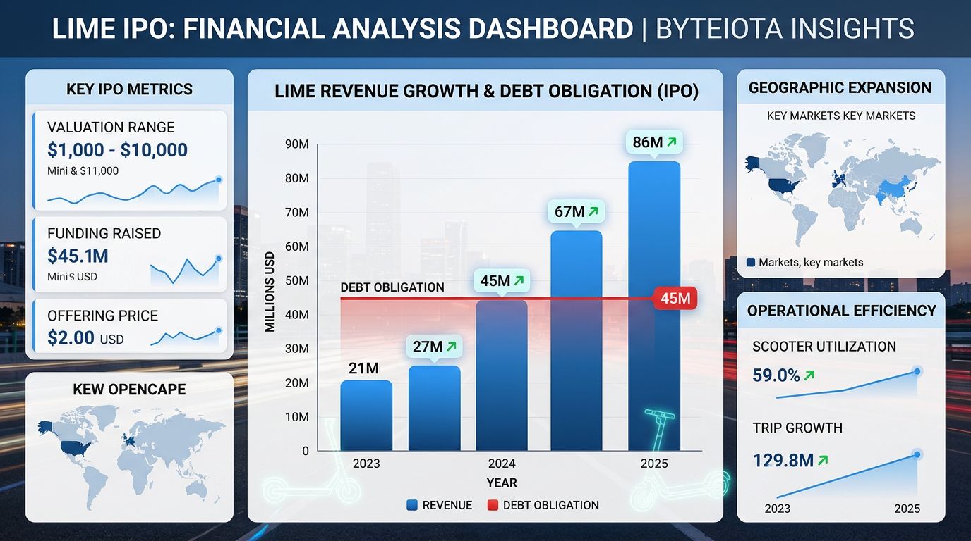 Lime IPO Files: $886M Revenue, $845M Debt Crisis | byteiota