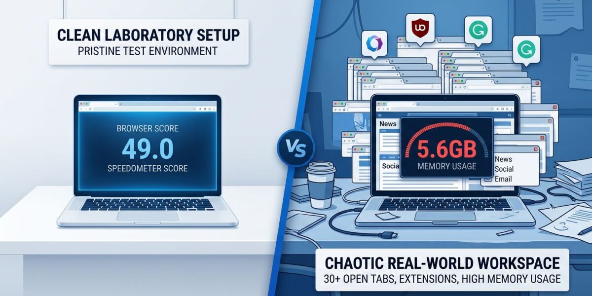 Browser Speed Tests 2026: Lab Winners, Real-World Losers | byteiota